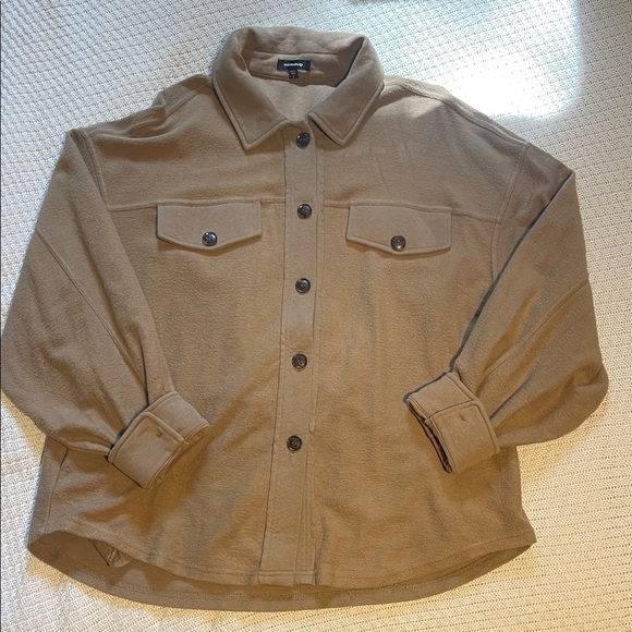 Jackets & Coats | Tan Buttonup Shirt Jacket | Poshmark